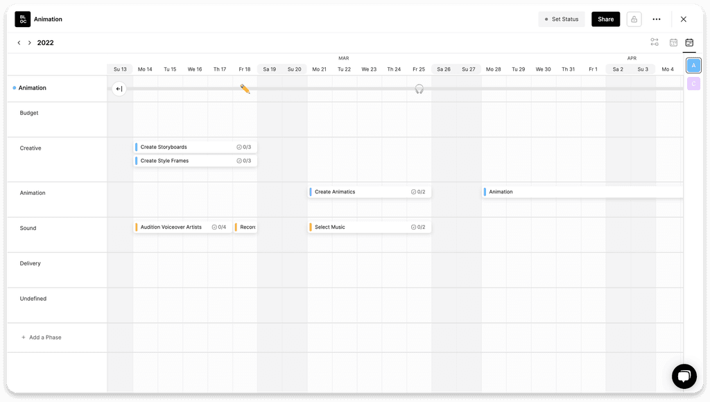 Animation Production Schedule Template