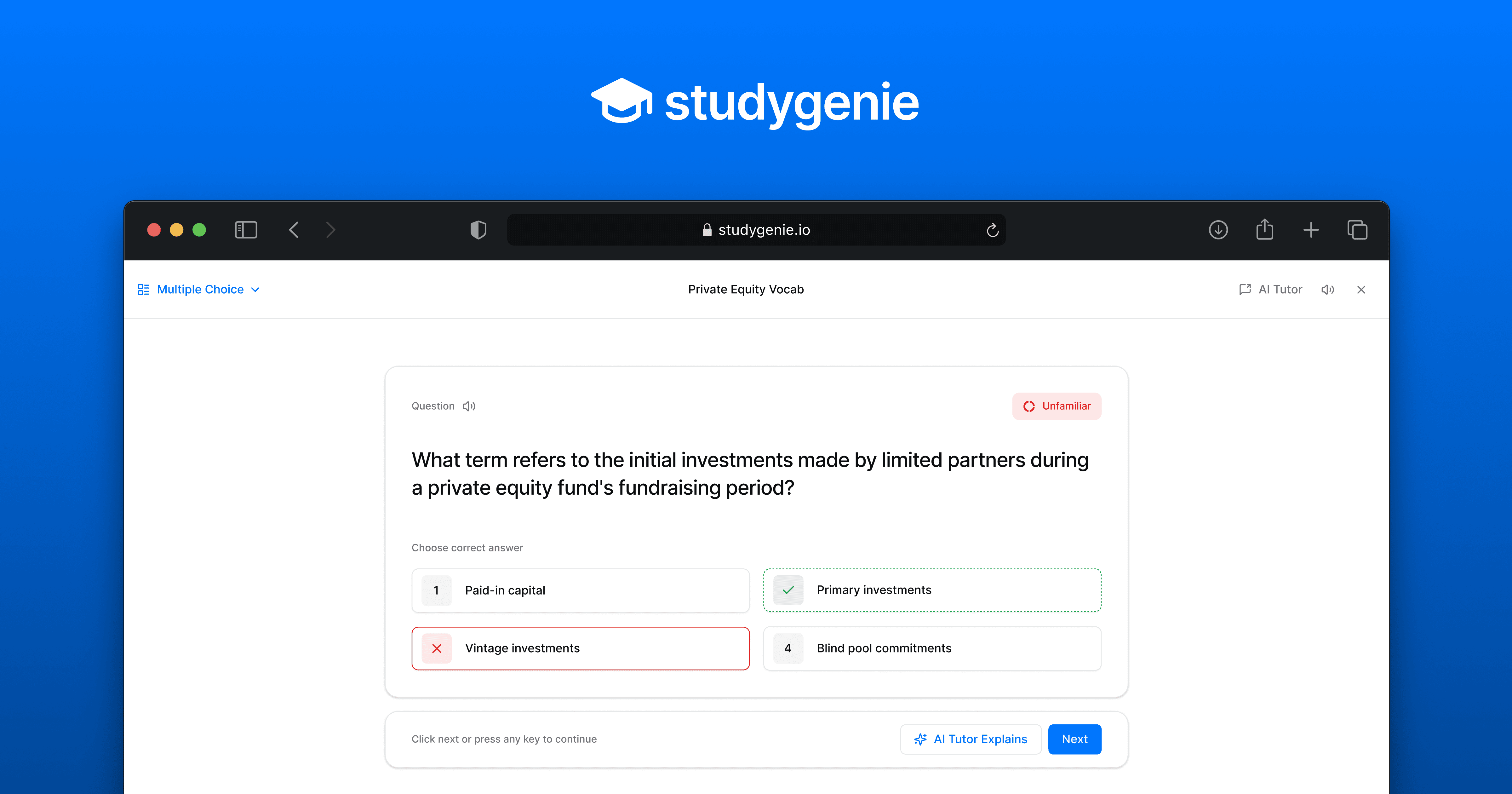 Studygenie | AI Quizzes & Flashcards