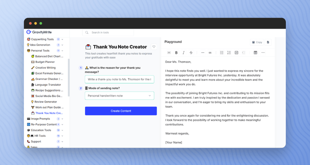 AI Thank You Note Generator: Craft Heartfelt Notes