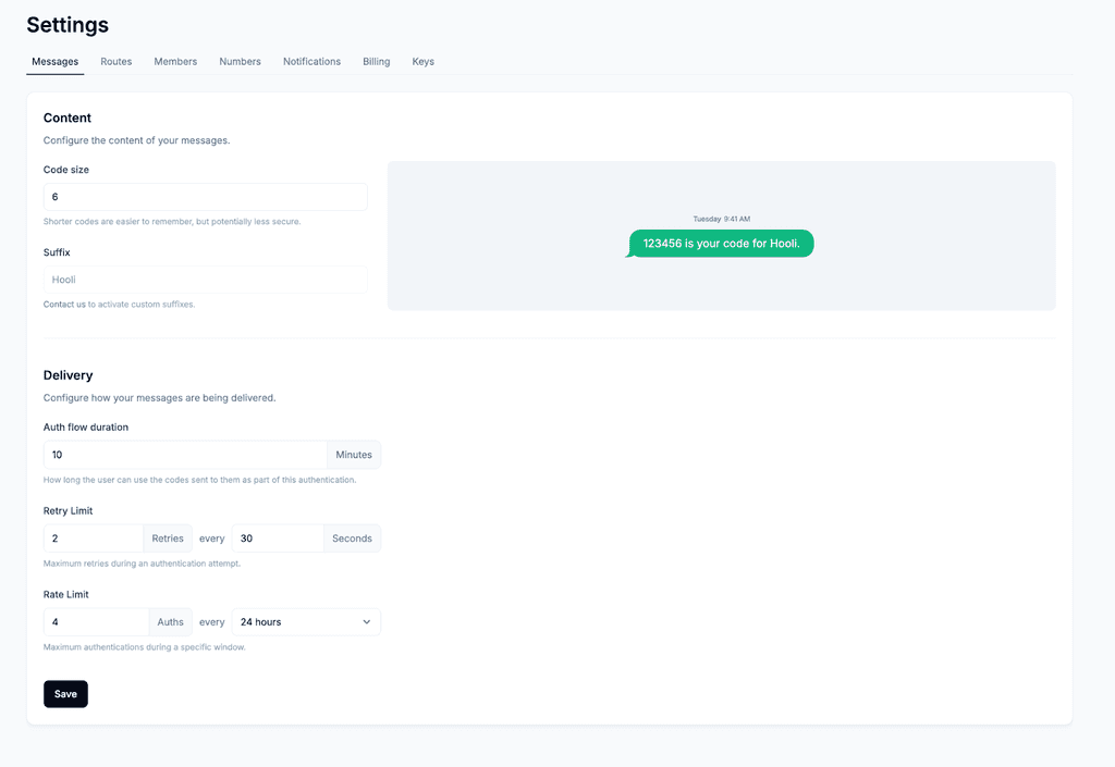 How to send an SMS verification code in 2 minutes? - Prelude