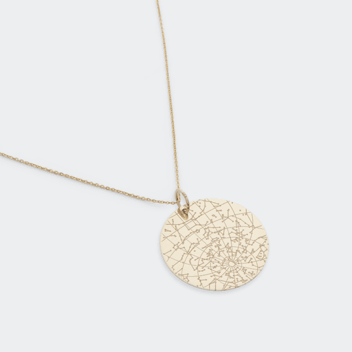 Night Sky 9k Solid Gold Star Map Necklace