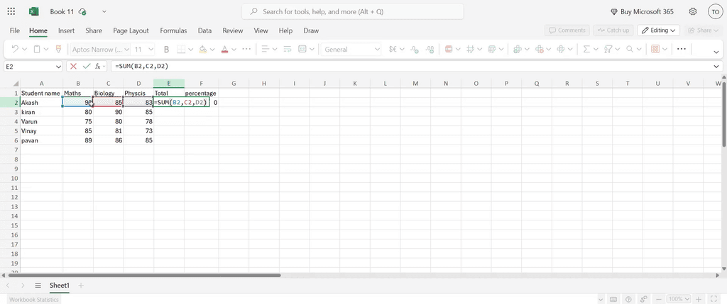 How to Create Marksheet in MS Excel - 1 minute video guide