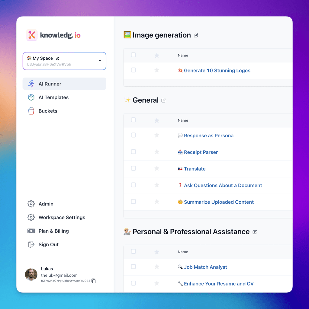 Knowledgio: Your No-Code Solution to Building the Best AI Tools