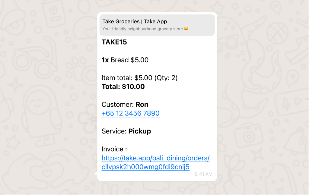 Organise Orders on WhatsApp - Take App - Ecommerce for WhatsApp