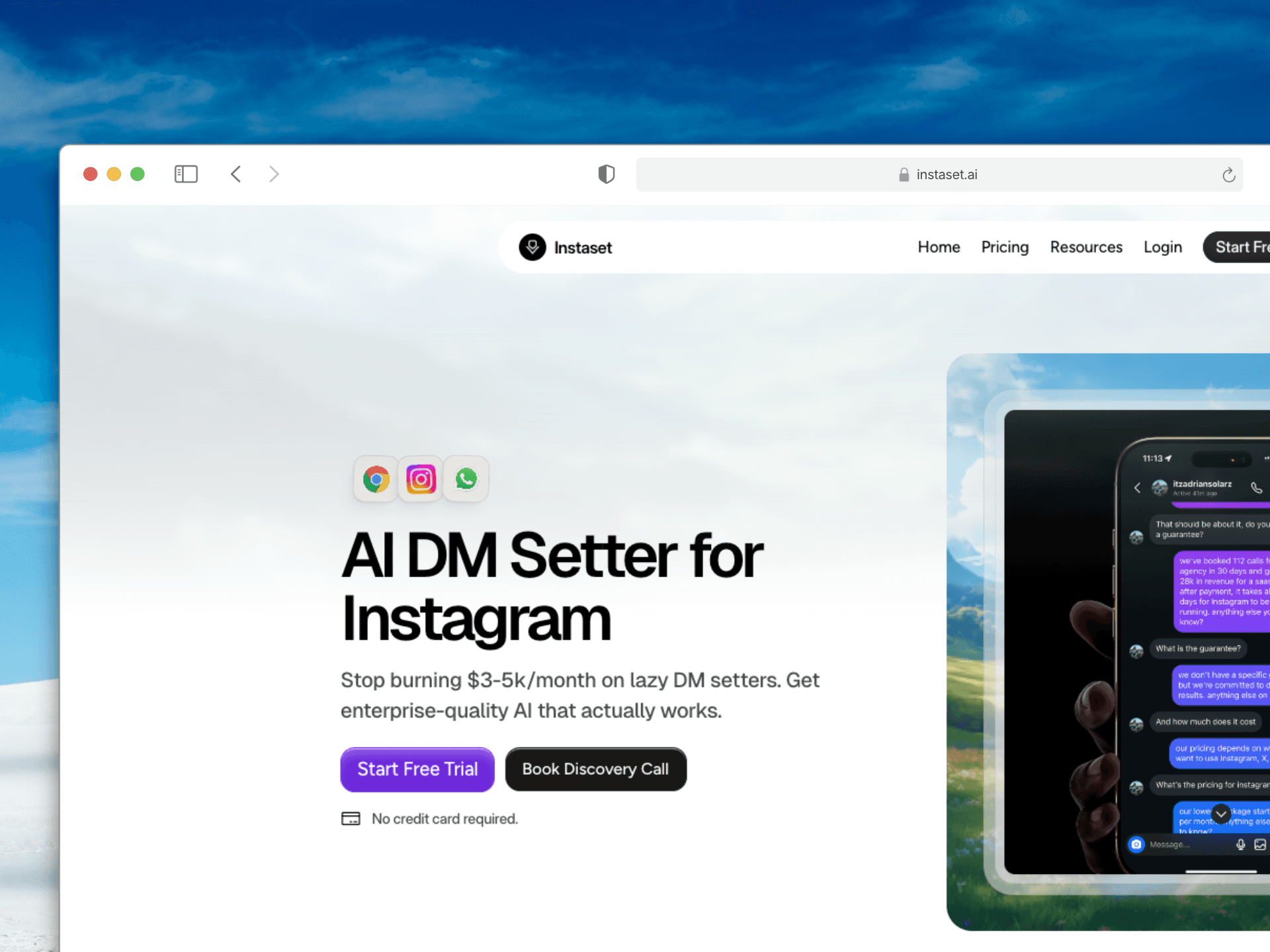 Instaset - AI DM Setter for Instagram