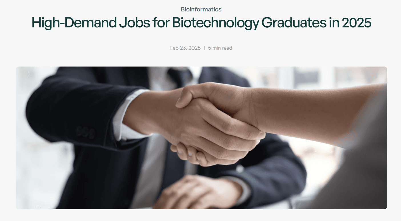 High-Demand Jobs for Biotechnology Graduates in 2025 - Bversity