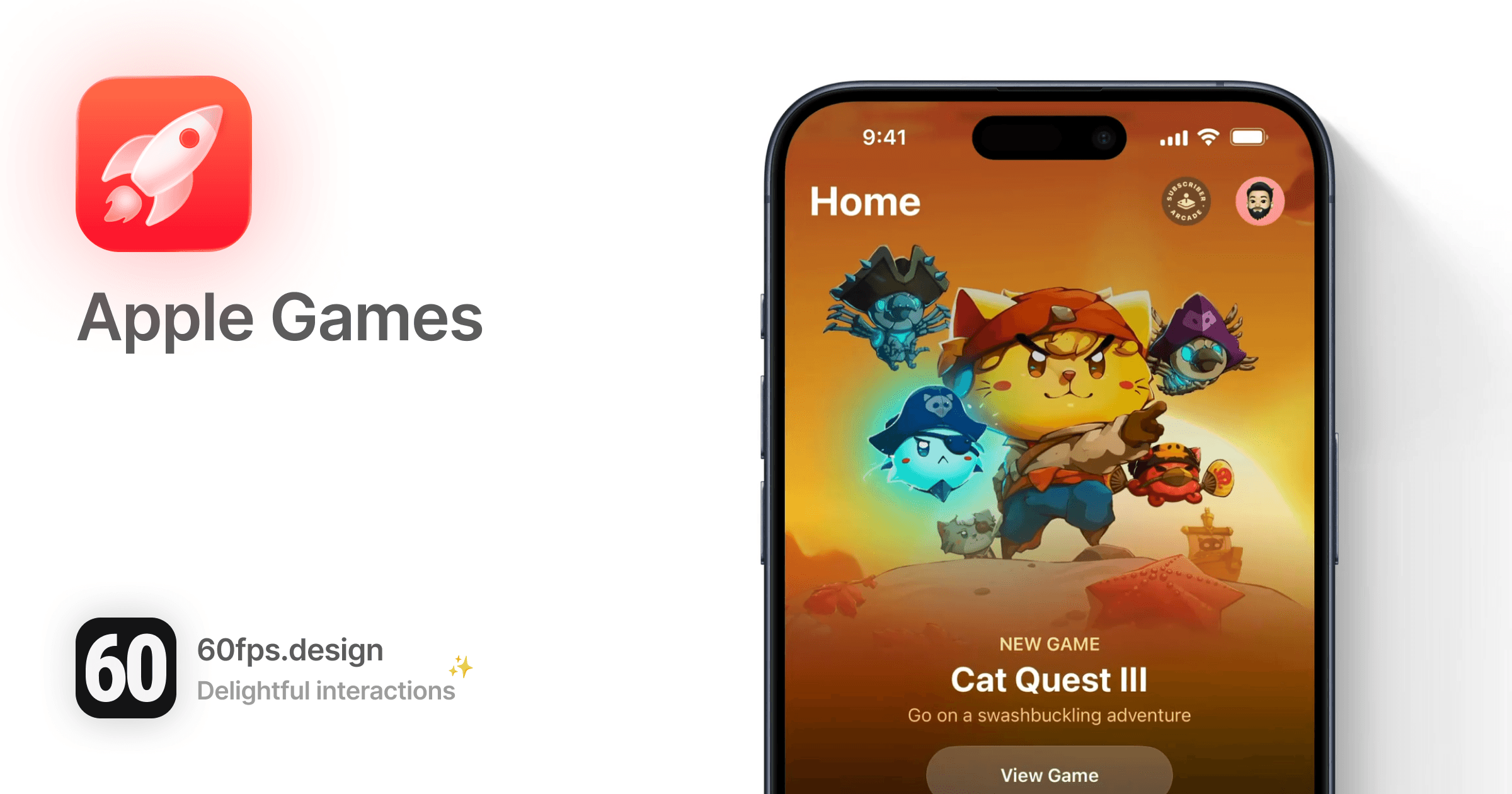 Apple Games iOS App UI/UX animation