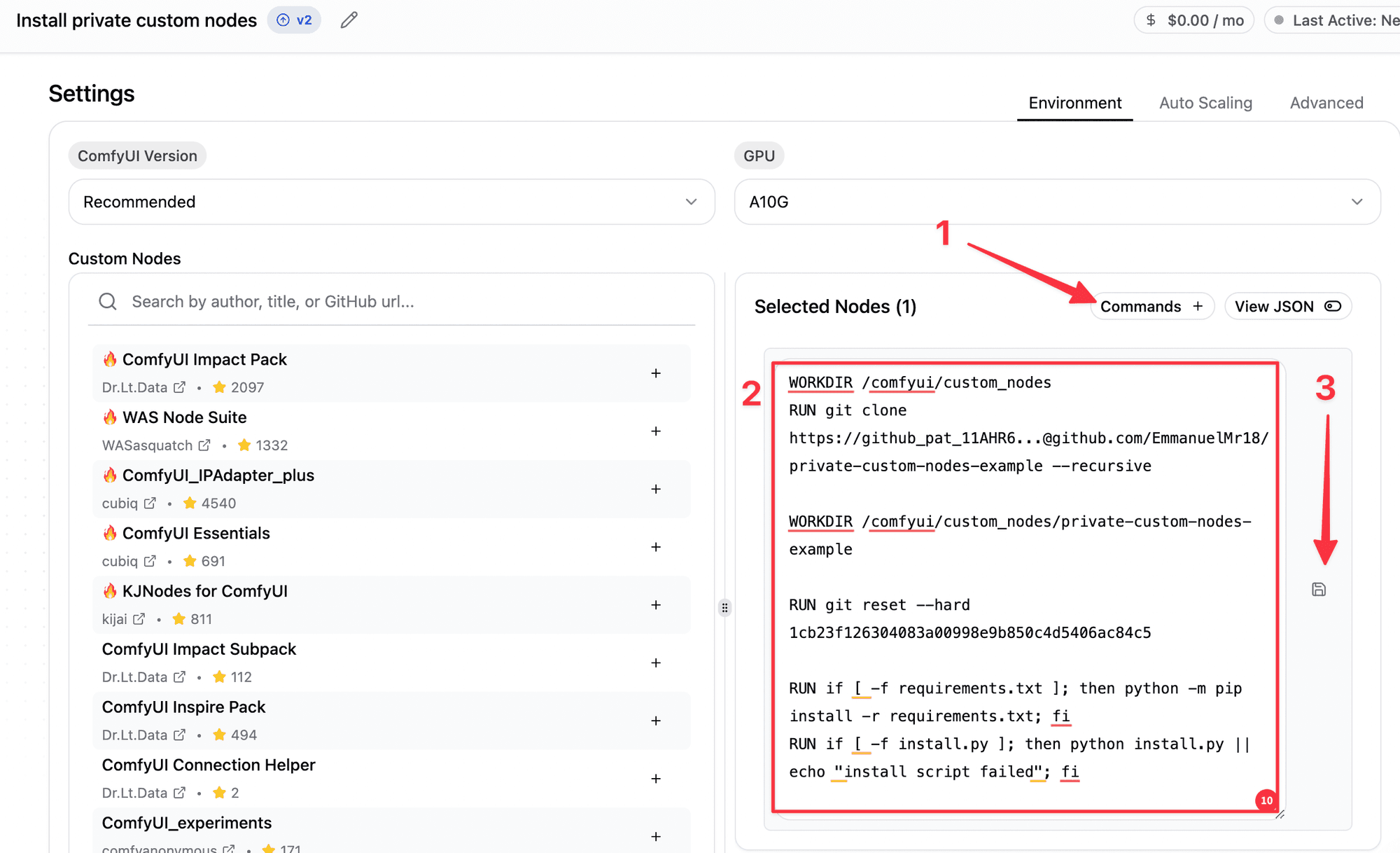 How to install private custom nodes? - Comfy Deploy