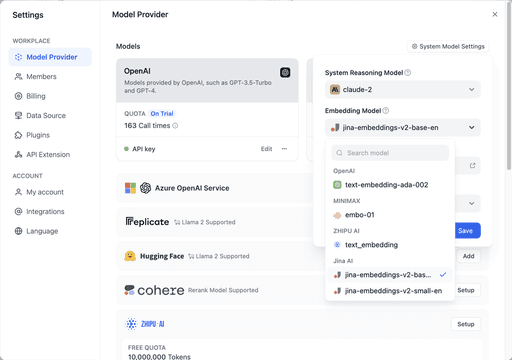 Dify.AI x Jina AI：Dify now Integrates Jina Embedding Model - Dify Blog