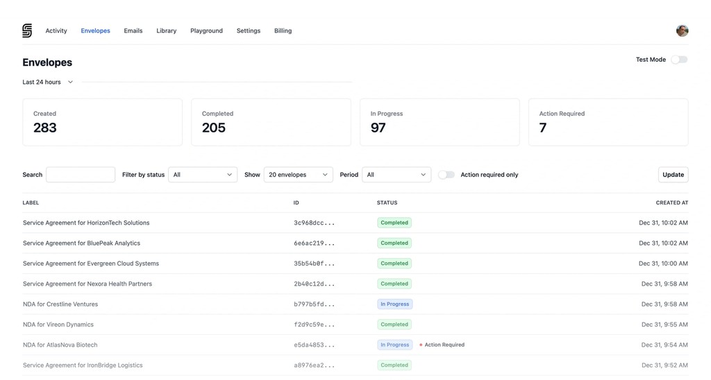 Electronic Signature API — SignatureAPI