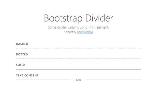 Bootstrap Dividers - Template Sherpa