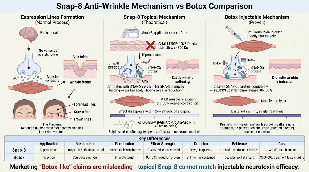 Snap-8 Peptide: Anti-Wrinkle Octapeptide Complete Guide - SeekPeptides