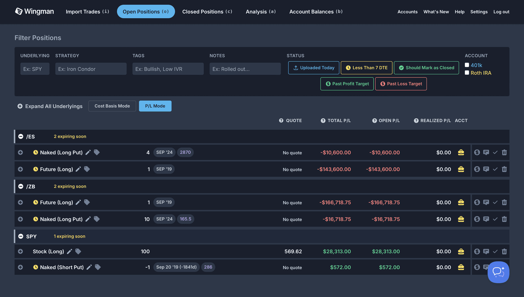 WingmanTracker: #1 Options Tracker & Options Trading Journal