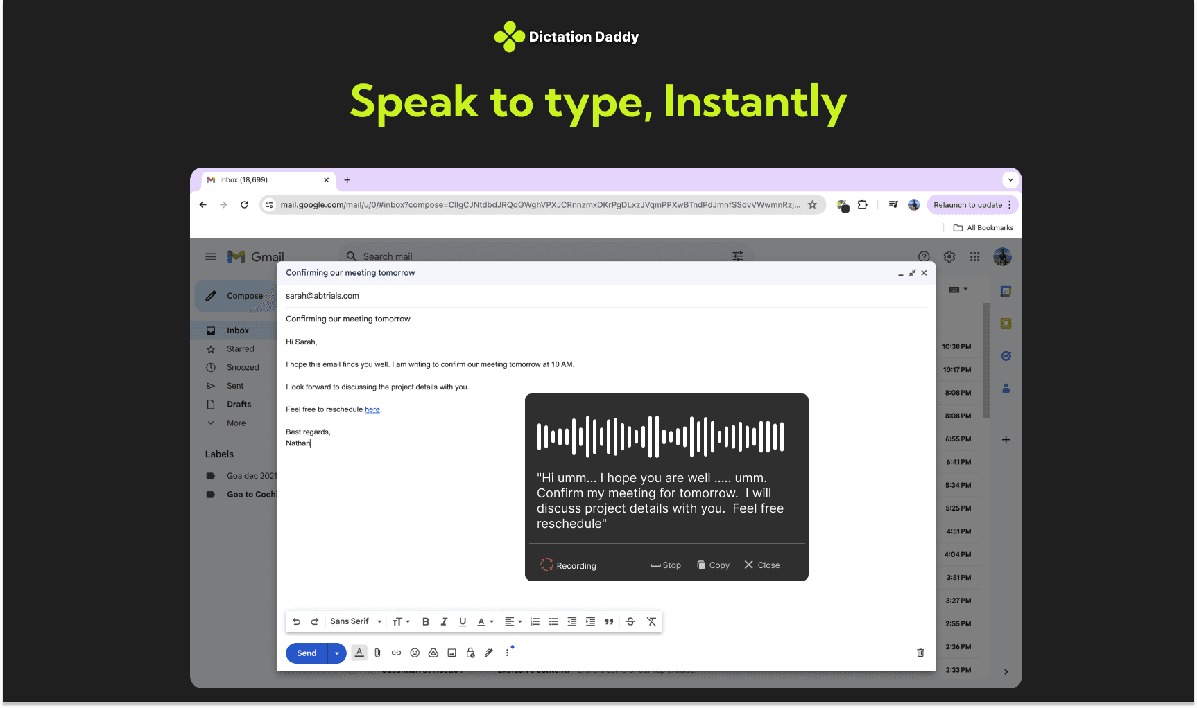 Dictation Daddy - AI Speech to Text & Voice Typing Tool