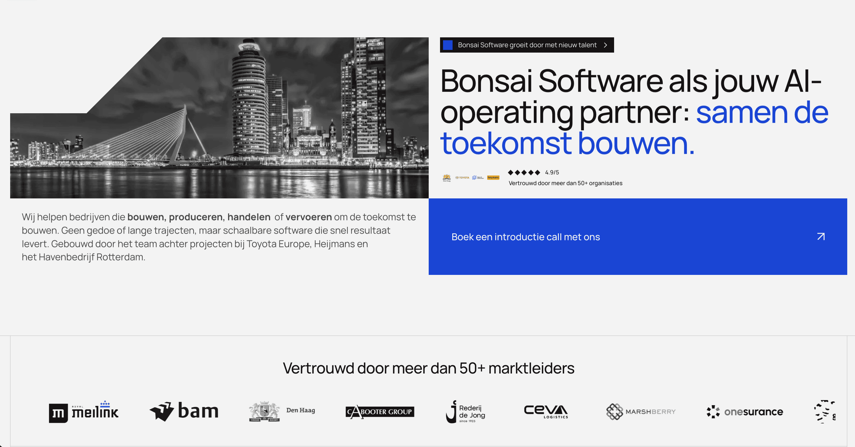 Bonsai Software - AI Operating partner voor traditionele sectoren