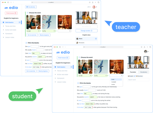 Інтерактивна платформа для викладання мови | edio