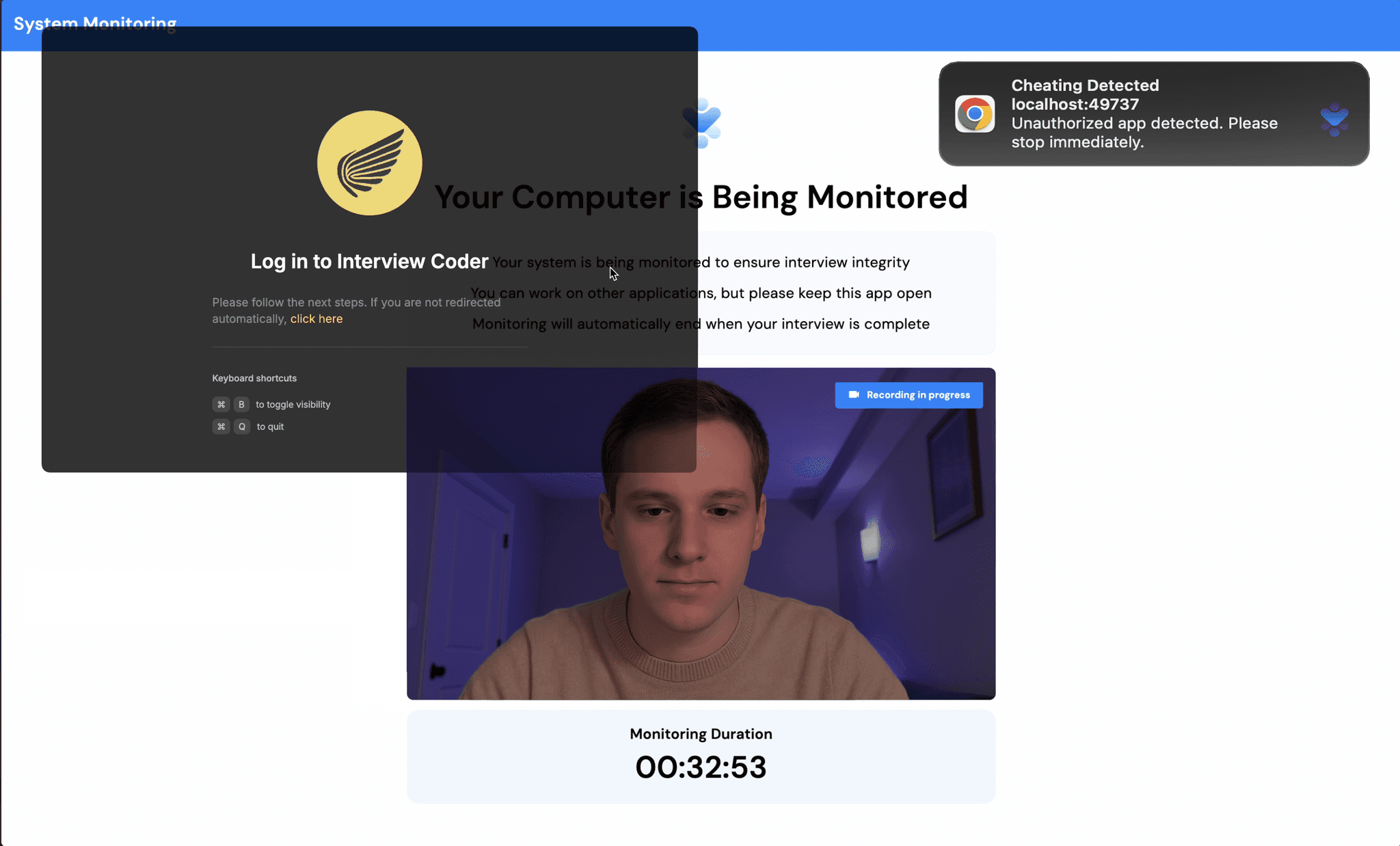 InterviewShield – AI Cheating Detection for Remote Interviews