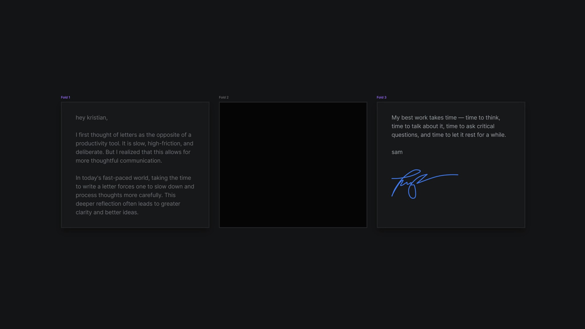 Letter Fold Interaction in Framer — Framer Resource
