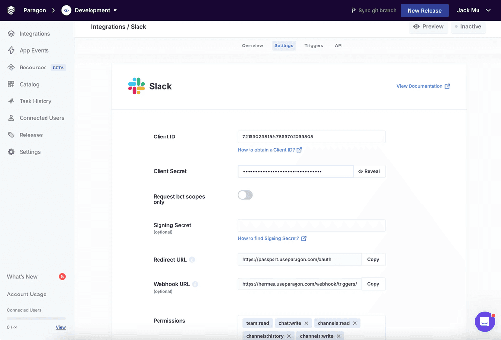 Create a Slack App to enable OAuth for your Integration | Paragon Blog