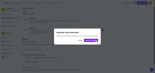 How to Download Multiple Files at Once from Canva - 1 minute video guide