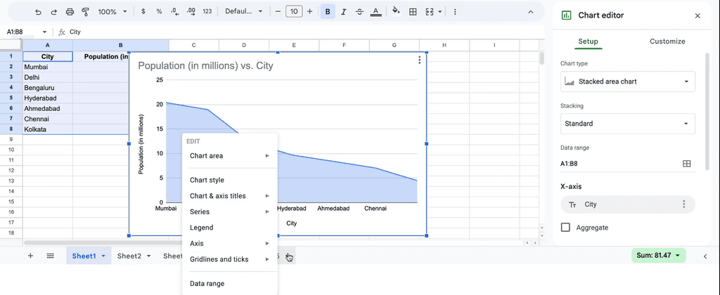 Comment créer des graphiques dans Google Sheets - guide vidéo de 1 minute