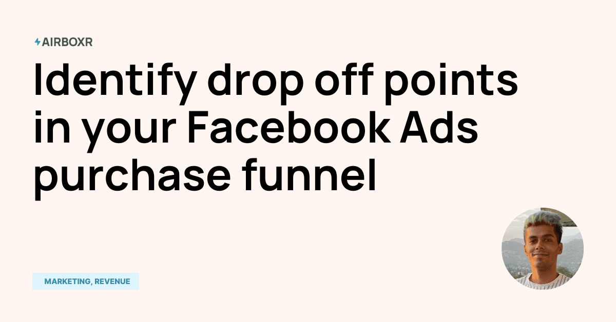 Identify drop off points in your Facebook Ads purchase funnel - Airboxr