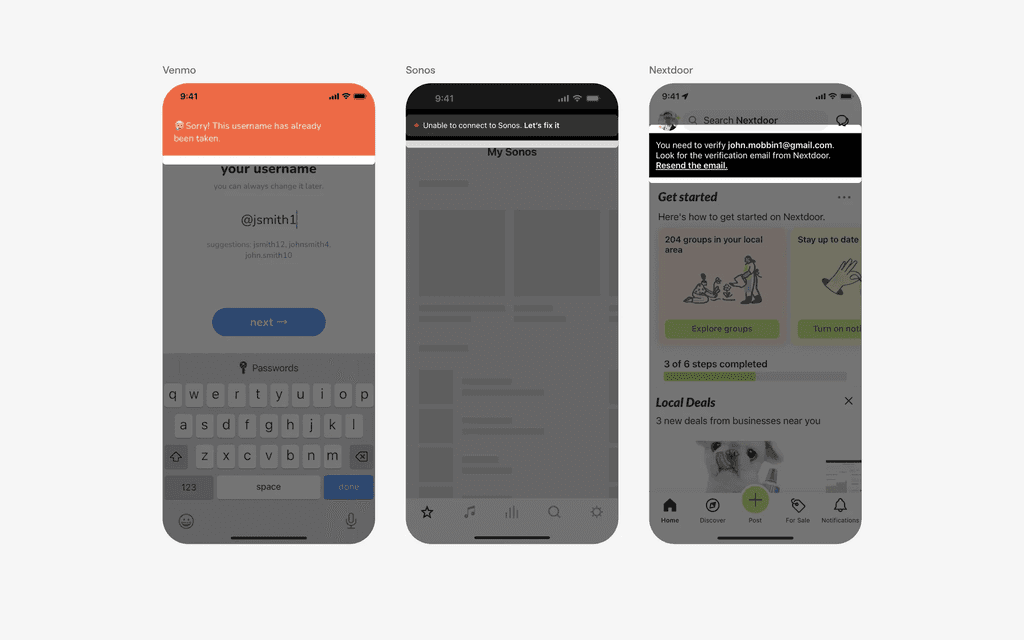 Toast UI Design: Best practices, Design variants & Examples | Mobbin ...