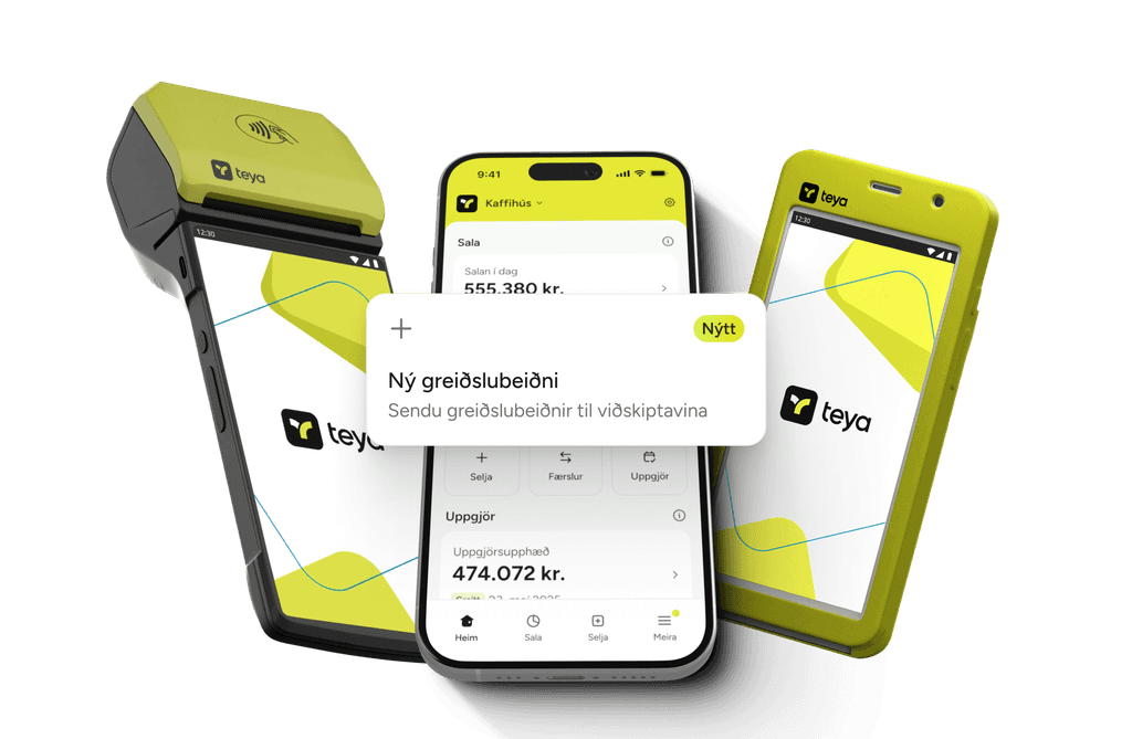 Teya appið: Vertu með reksturinn í vasanum