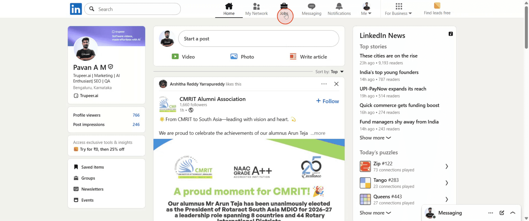 How to Create Job Alert in LinkedIn - 1 minute video guide