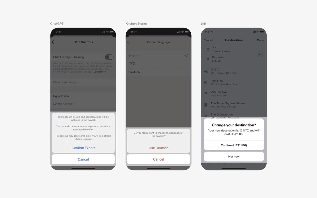 Action Sheet UI Design: Best practices, Design variants & Examples ...