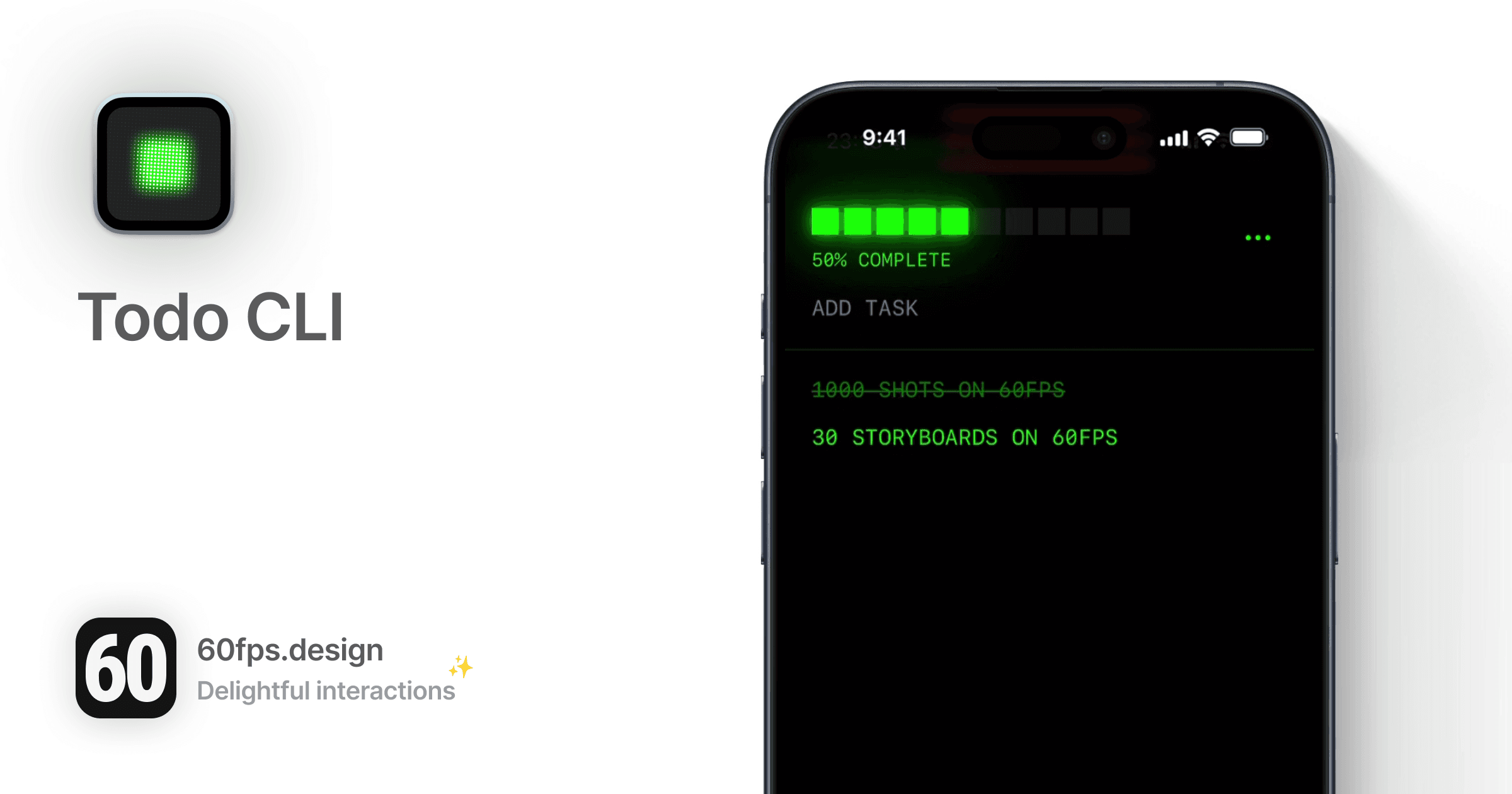 Todo CLI iOS App UI/UX animation
