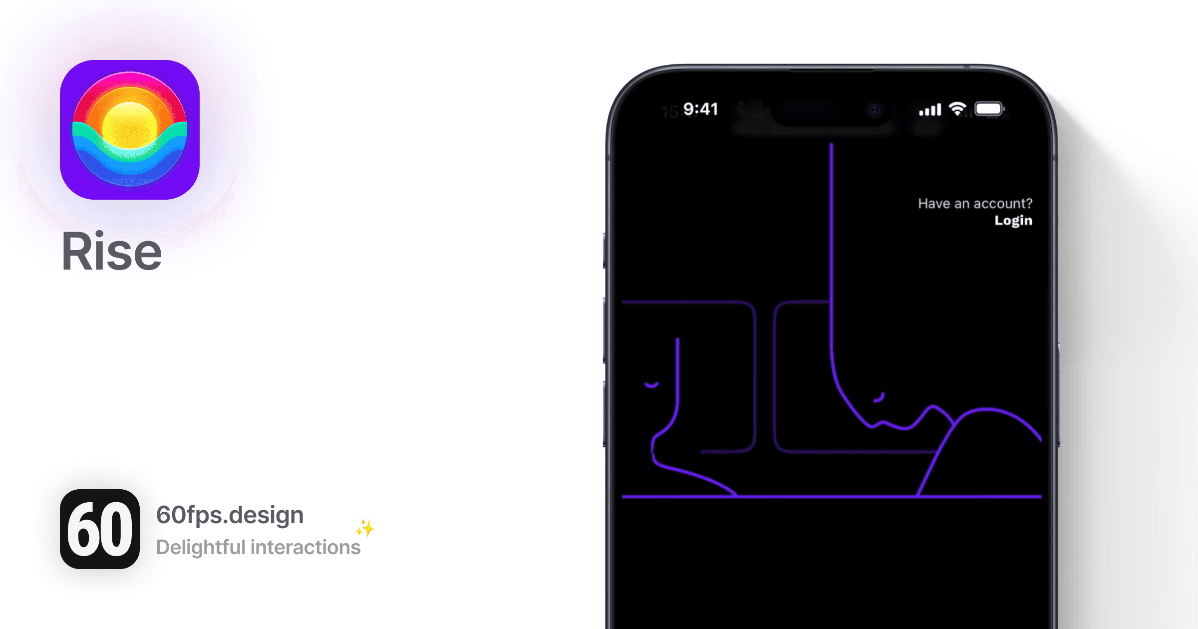 Rise iOS App UI/UX animation