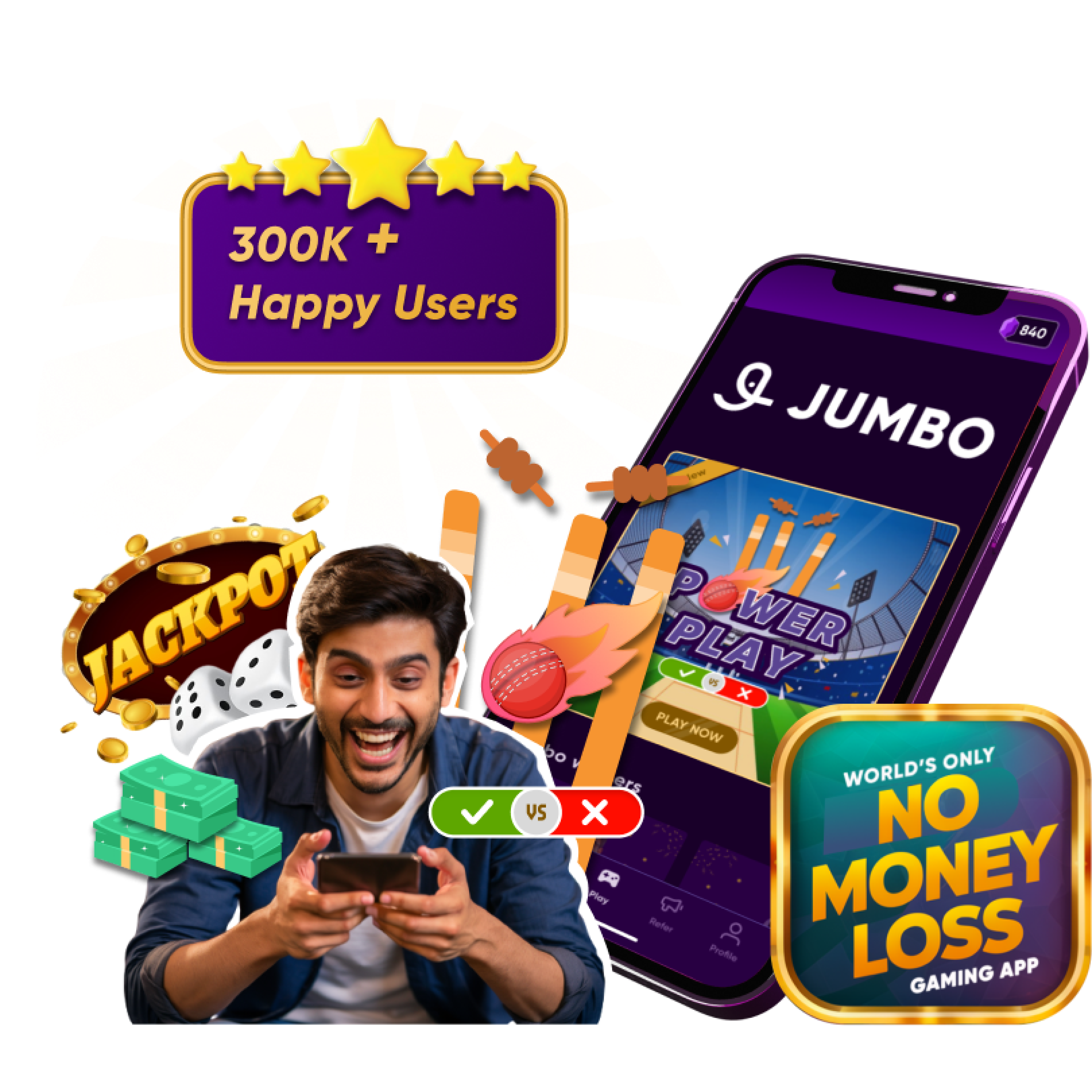 Jumbo: World's Only No Money Loss Gaming App