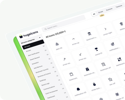 Hugeicon Pro | 25,000+ Beautiful Icons