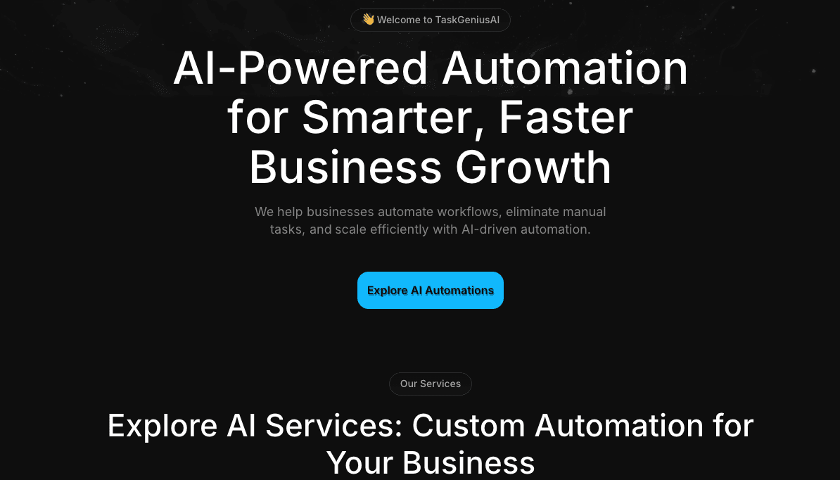 TaskGeniusAI | AI-Powered Automation for Business Growth