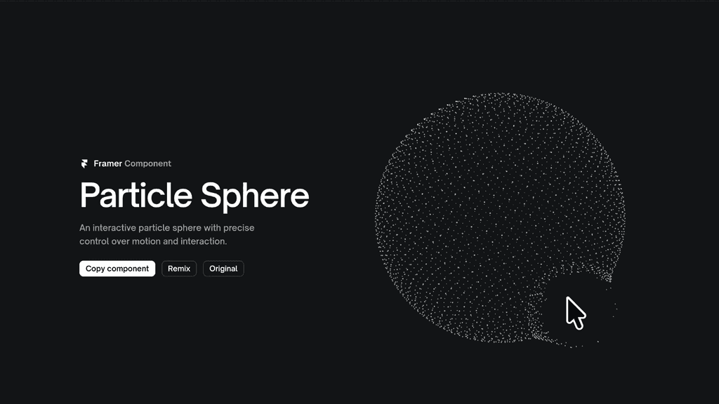 Particle Sphere Component for Framer — Framer Resource