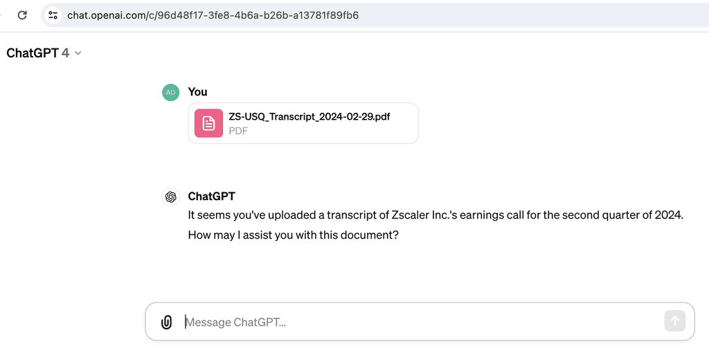 Analyzing an earnings call transcript with ChatGPT - Endgame.io
