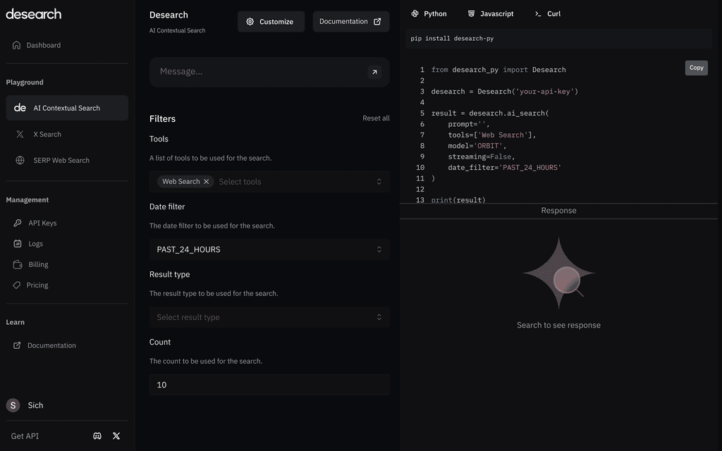 Desearch | Real-Time Search APIs
