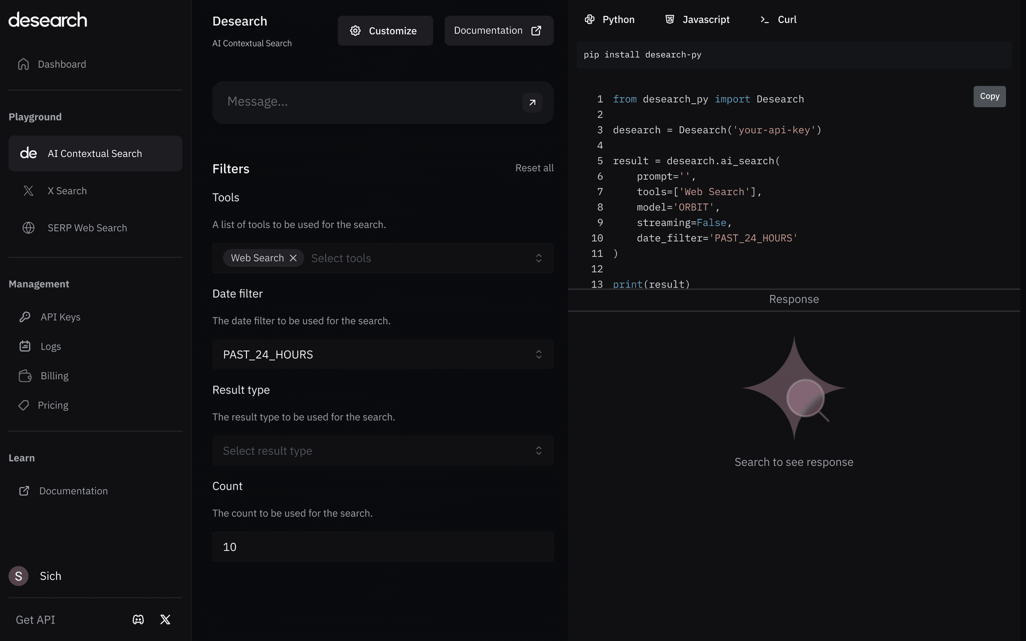 Desearch | Real-Time Search APIs