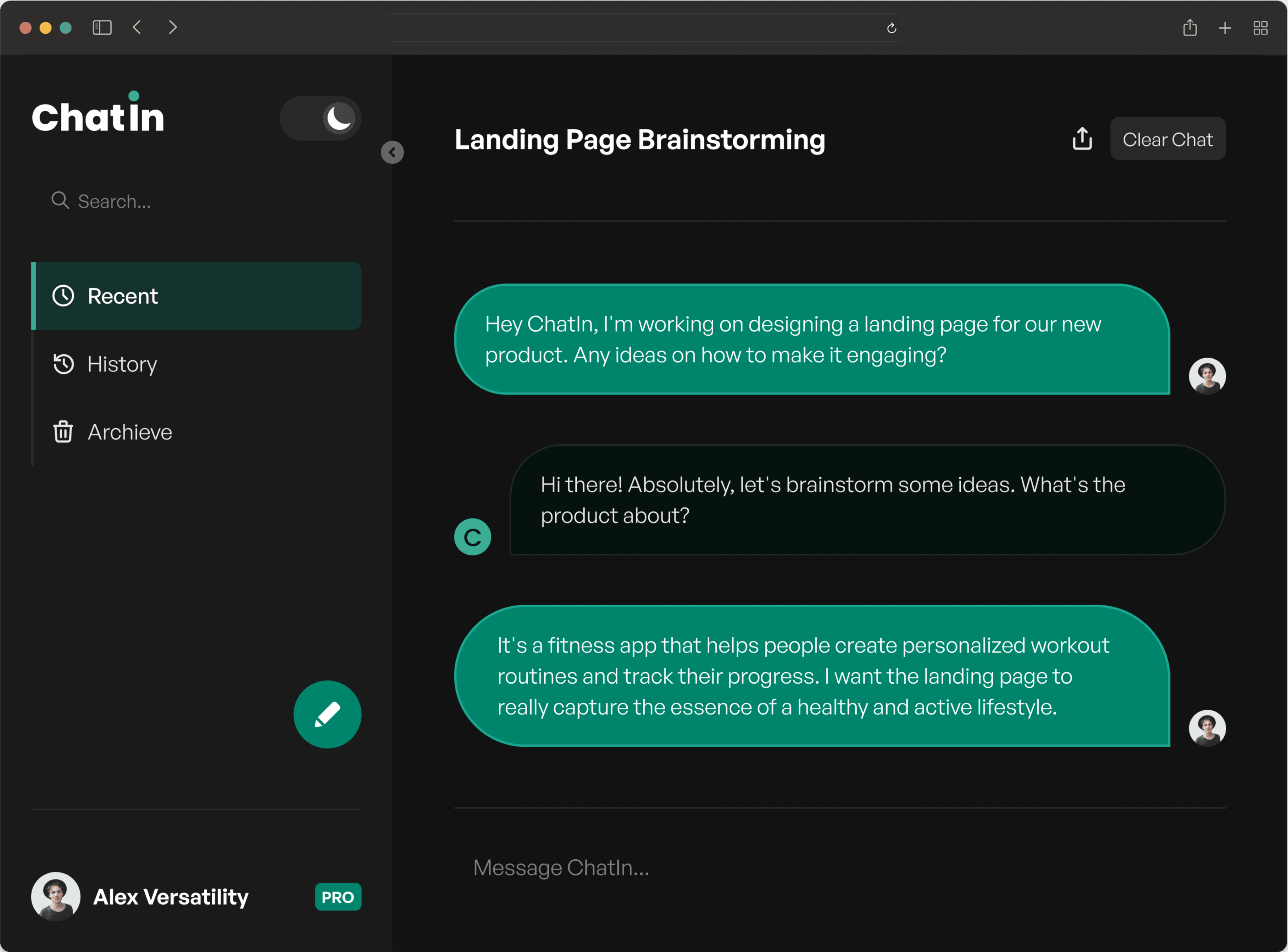 ChatIn - AI Tools Landing Page