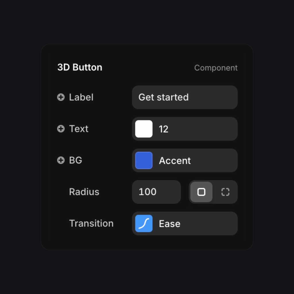 3D Text Flip Button Component — Framer Resource