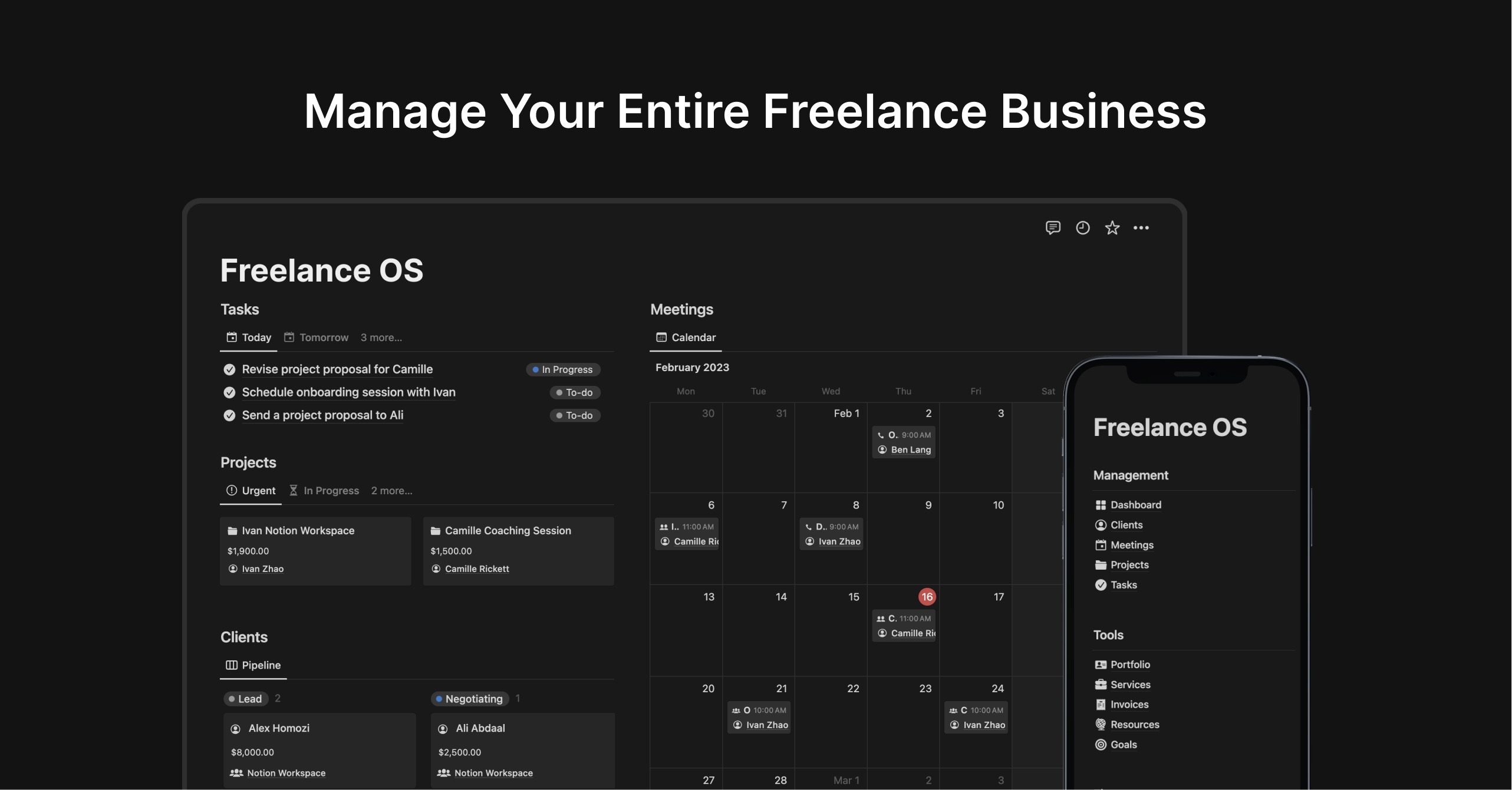 Freelance OS - Manage Your Entire Freelance Business