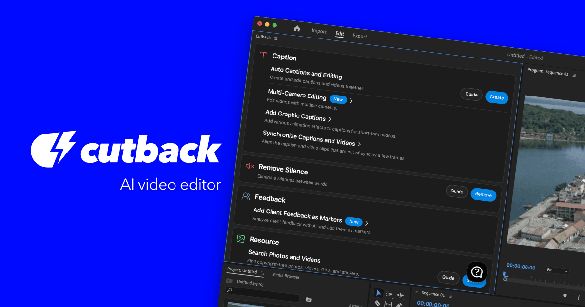 컷백 (Cutback) - AI 영상 편집기