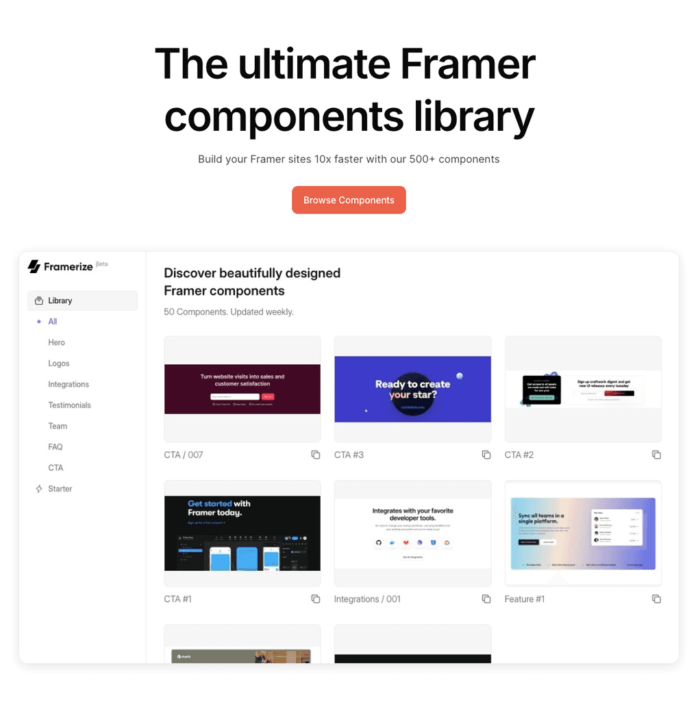 Framerize — Framer Component Library