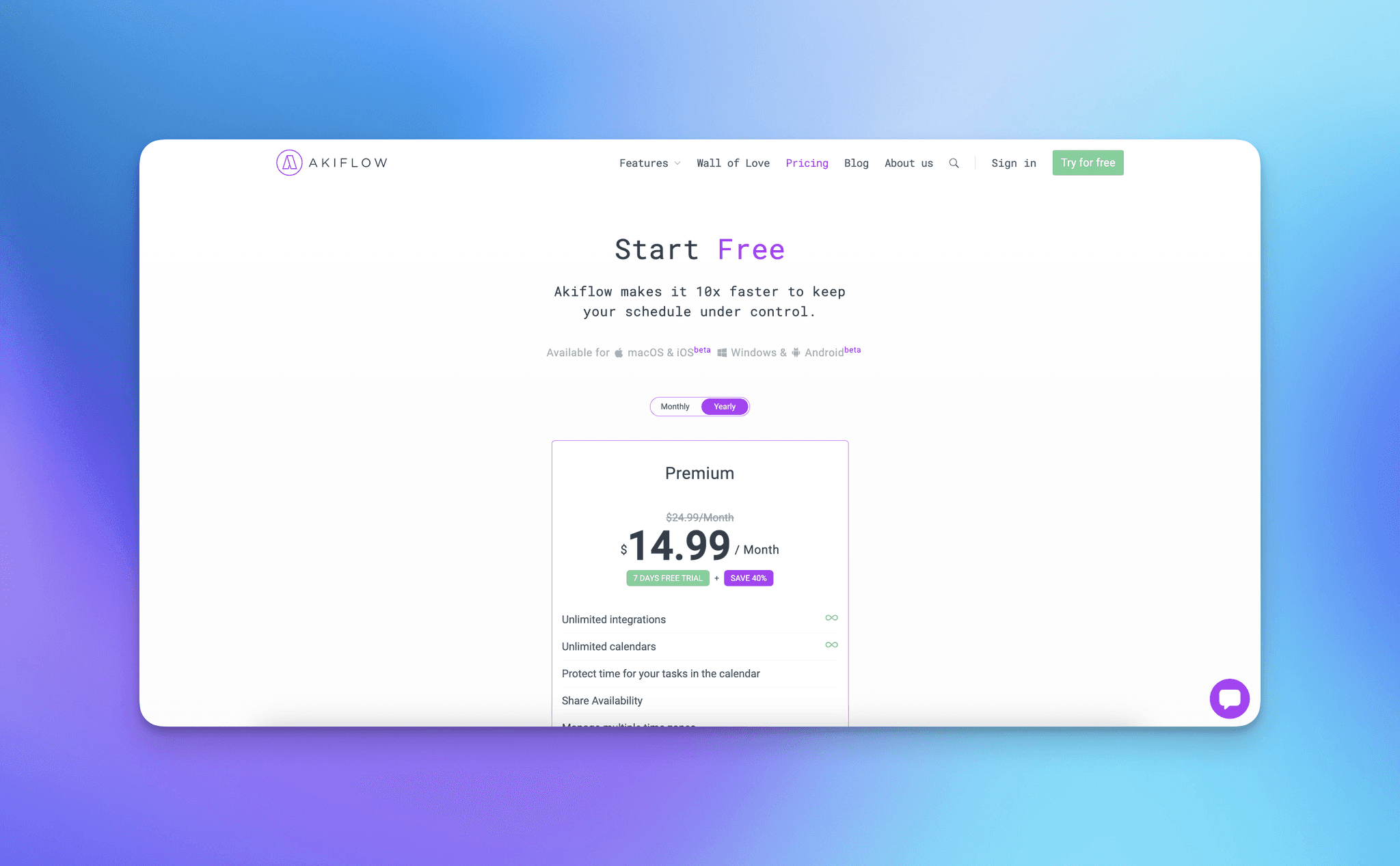 How much is Akiflow? (Akiflow pricing)