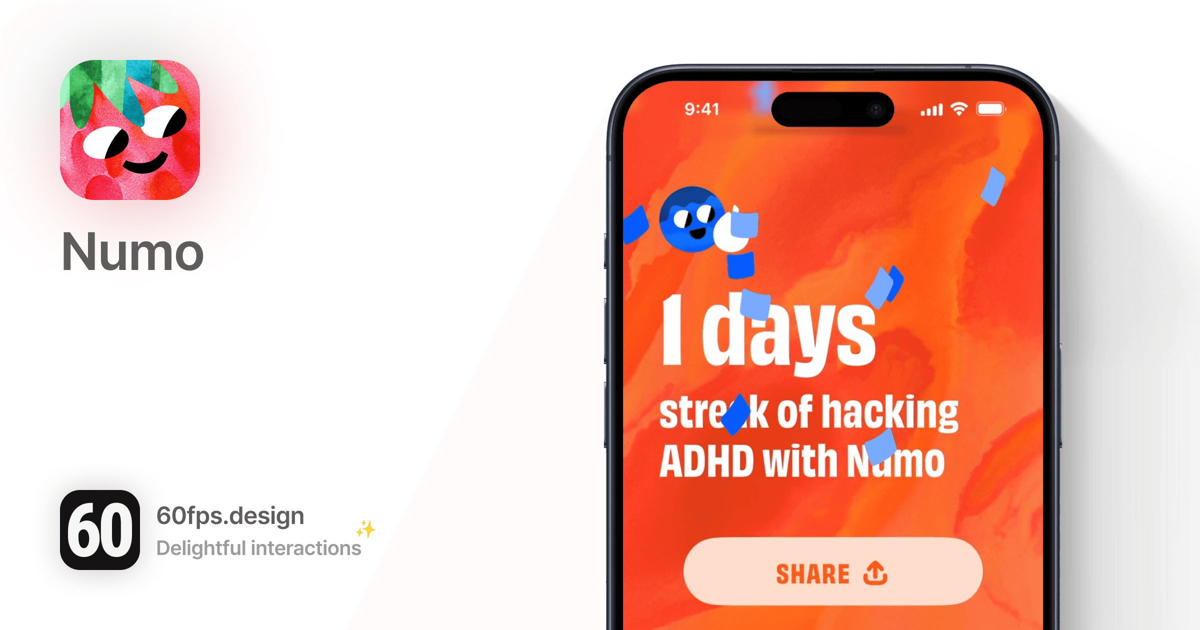 Numo iOS App UI/UX animation
