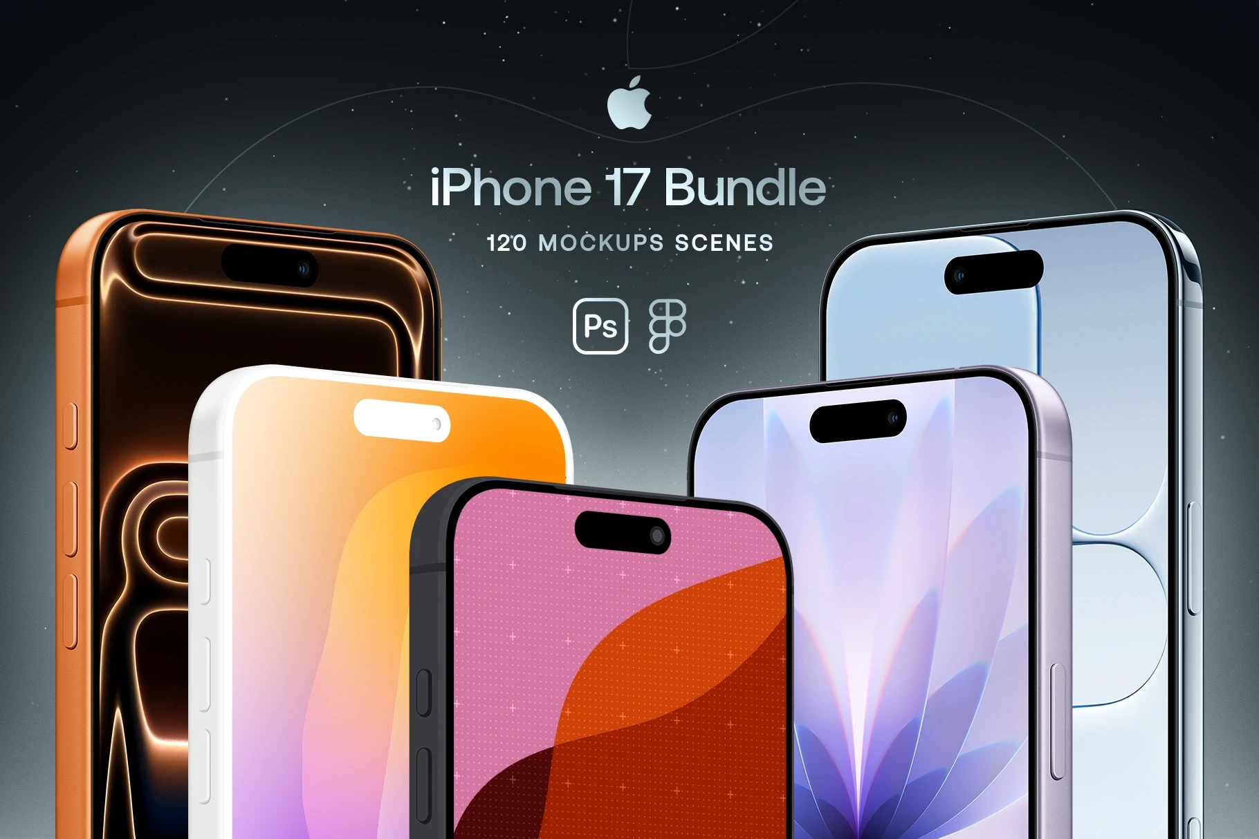iPhone 17 Bundle - 120 Mockups Scenes | Asylab