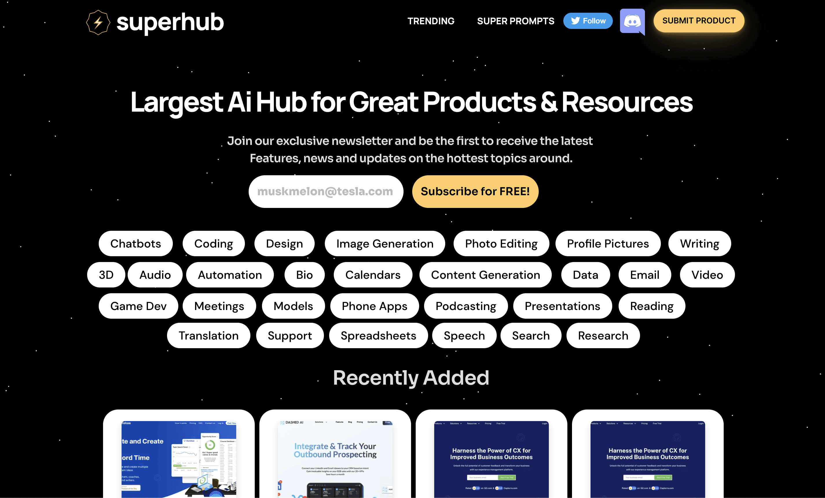 Superhub: The Latest AI Tools & Resources destination