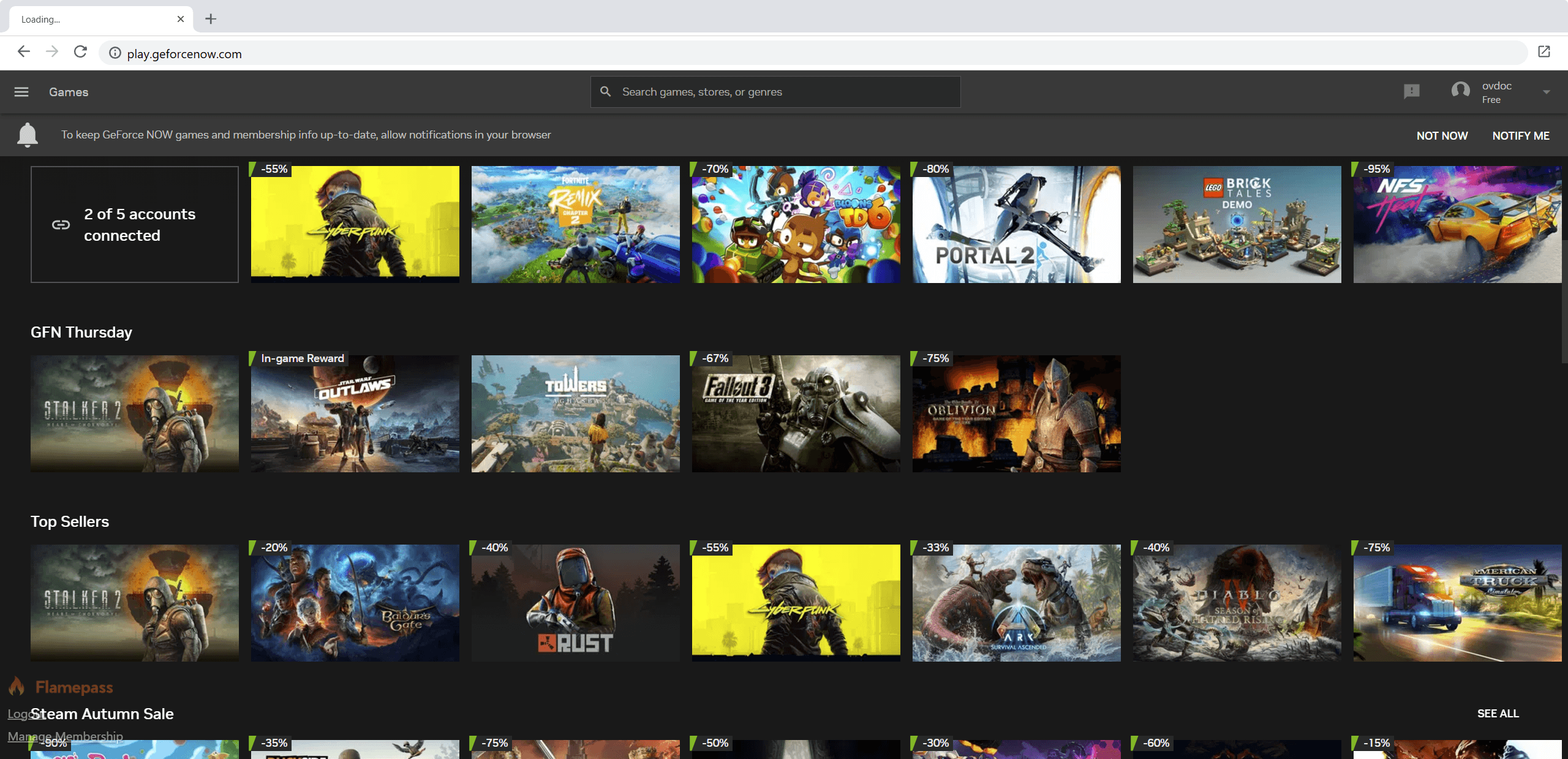 Flamepass - Homepage