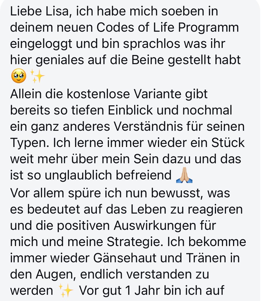 Codes of Life® für dich als privater Anwender